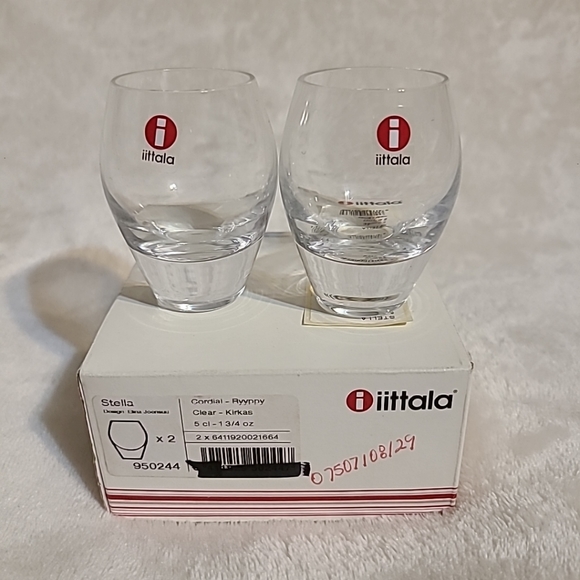 Iittala | Dining | Iittala Crystal Stella Shot Glass Cordial Glasses Oz ...